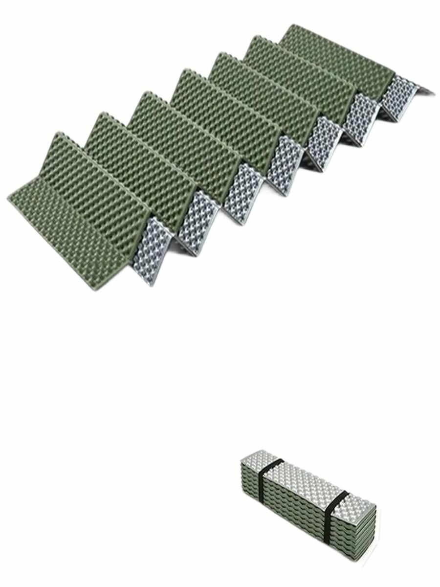 LOFFOR Коврик туристический складной плотный 185х56х1.8cm (походный, для охоты и рыбалки, армейский)зеленый