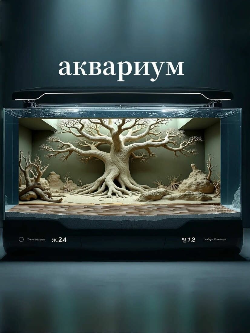 Фон для аквариума Декорации Корень гигантского дерева,100x50см аквариумный фон декор для аквариума корень дерева большой корень