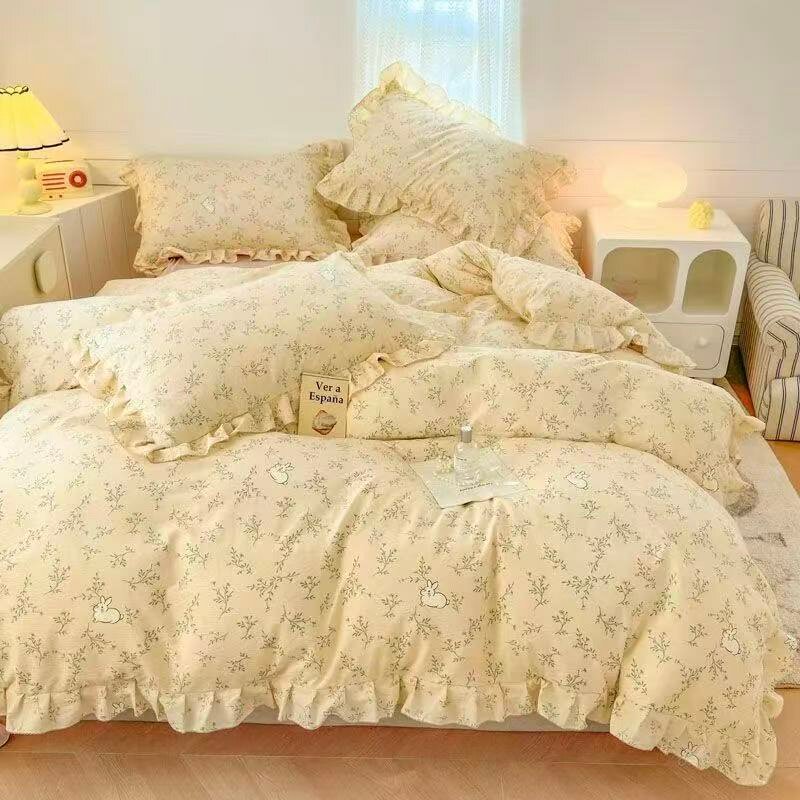 Комплект постельного белья из хлопка Princess Style 4 шт, 150x200cm ，белый1