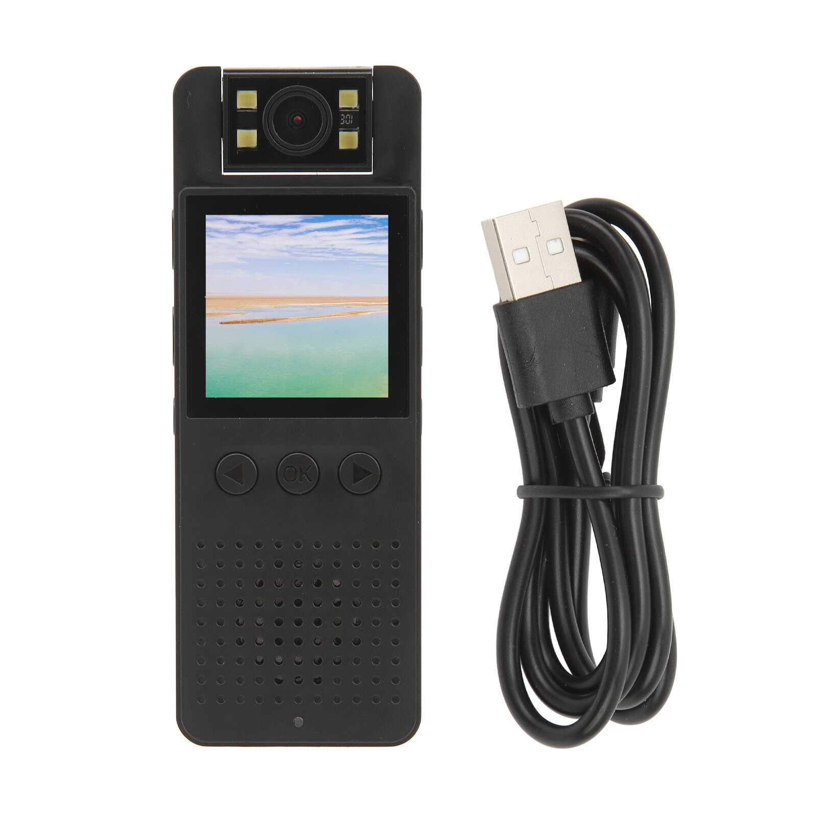 Камера для тела 1080P, Wi-Fi, поворотный объектив, 32 ГБ