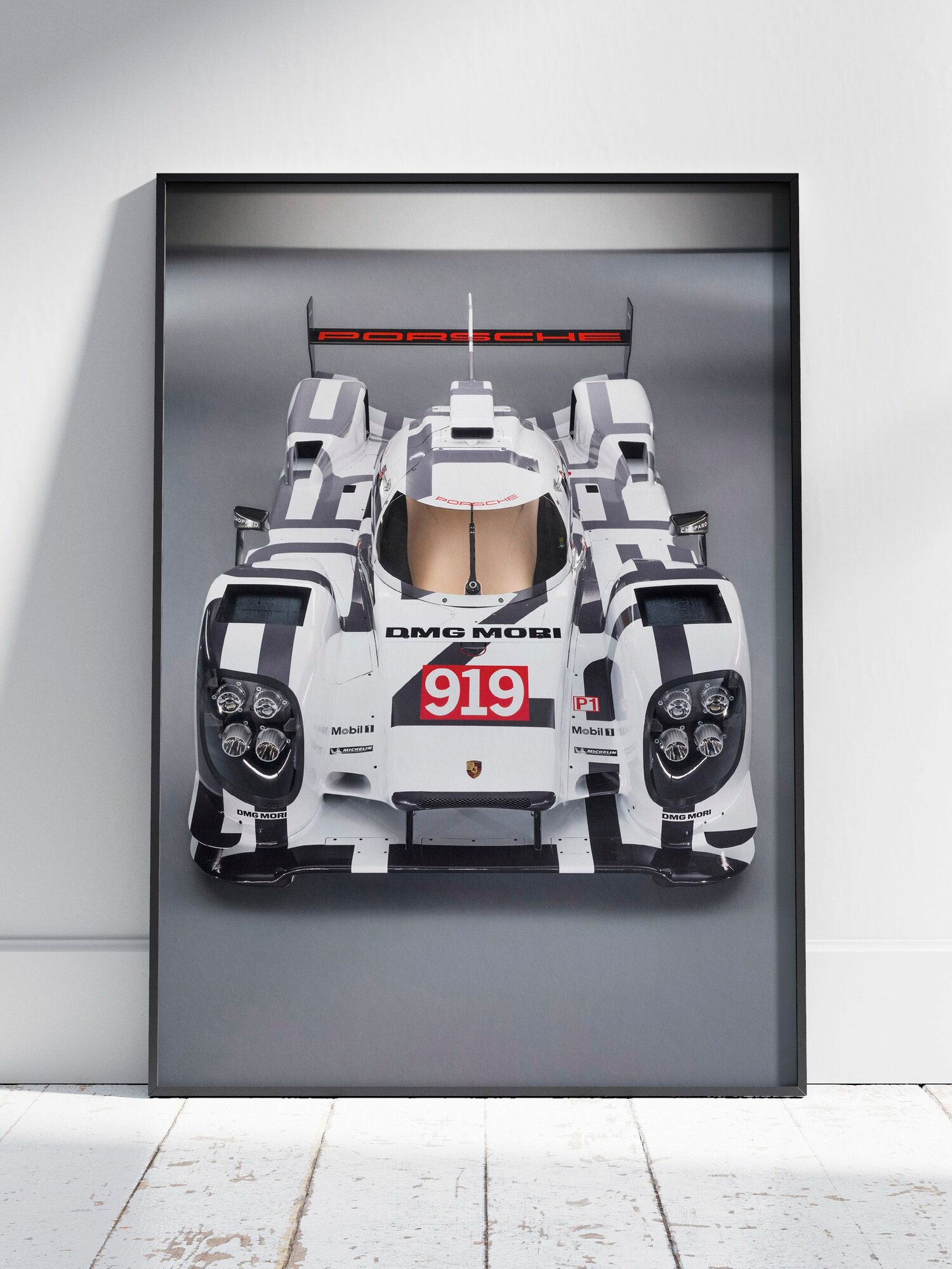 Плакат на стену для интерьера Авто и Мото (Порше 919 Гибрид - Porsche 919 Hybrid) - Постер по транспорту формата A3 (30x42 см)