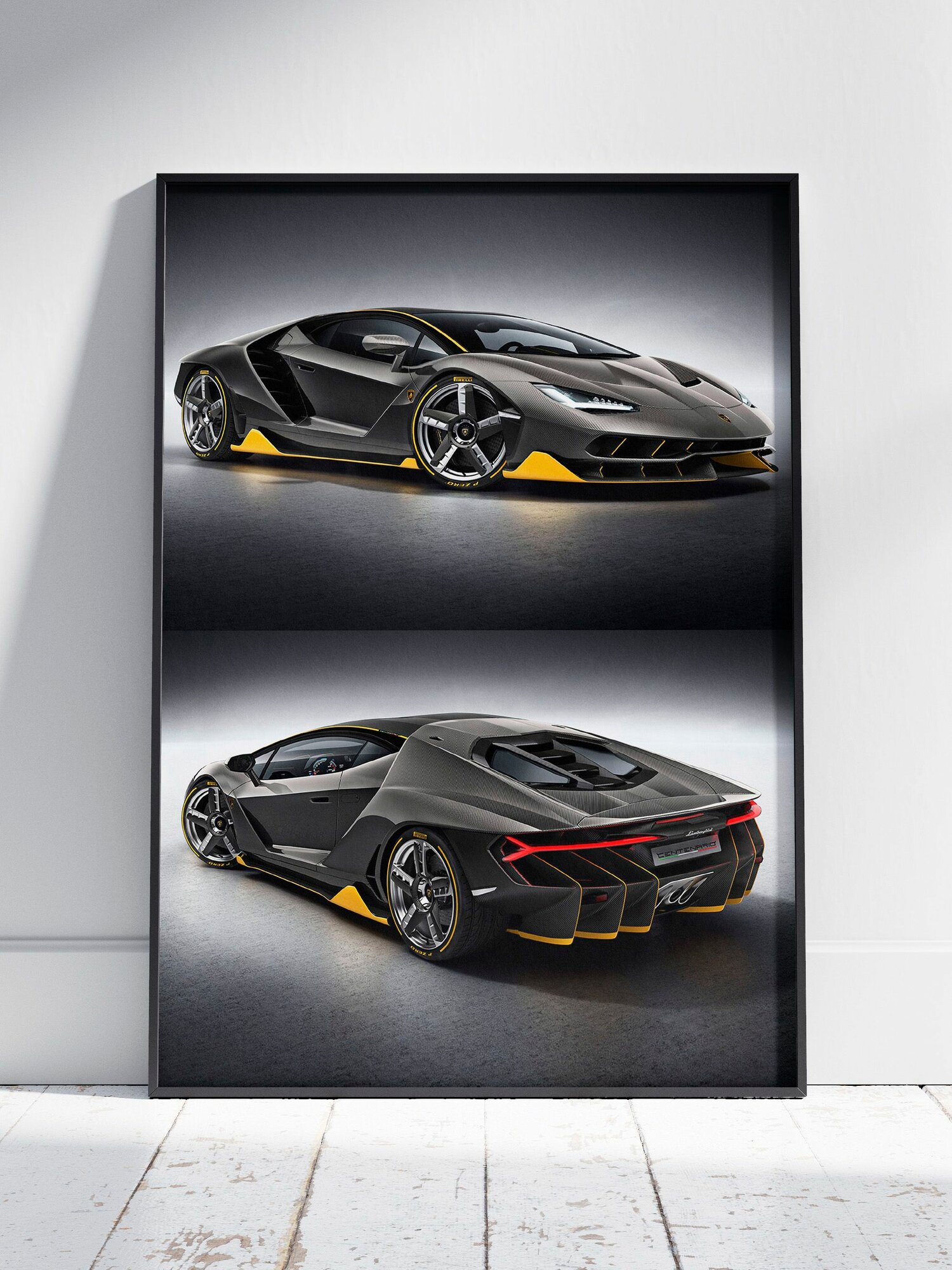 Плакат на стену для интерьера Легенды Авто (Ламборгини Чентауро - Lamborghini Centenario 1) - Постер по машине формата A4 (21x30 см)