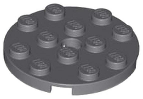 Деталь Lego 60474 Plate, Round 4 x 4 with Hole