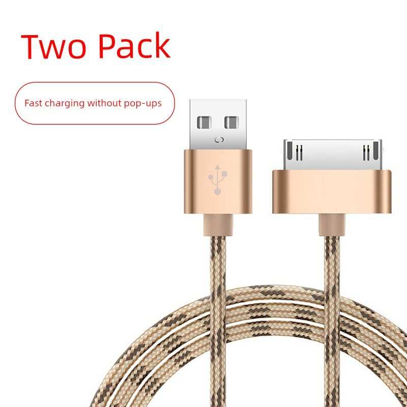 3м Золотой Lightning зарядный кабель для iPhone 4s-12, 2-набор, быстрая зарядка совместимость