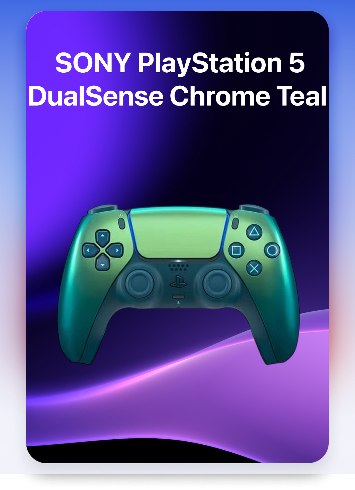 Геймпад Sony DualSense Chrome Teal (PS5), бирюзовый хром оригинал