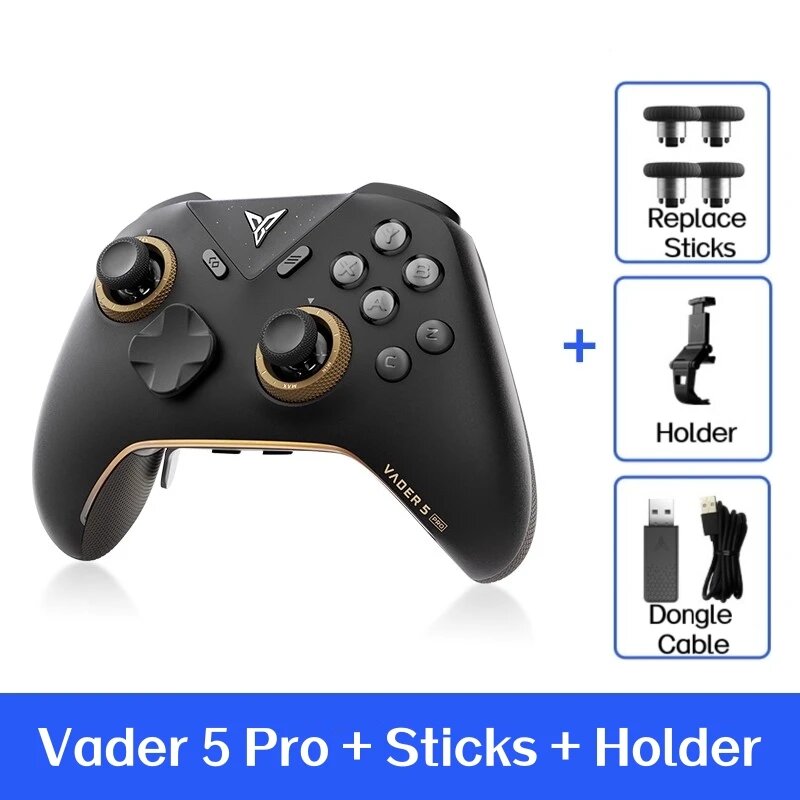 Игровой контроллер Flydigi VADER 5 Pro, черный, со стиками и подставкой