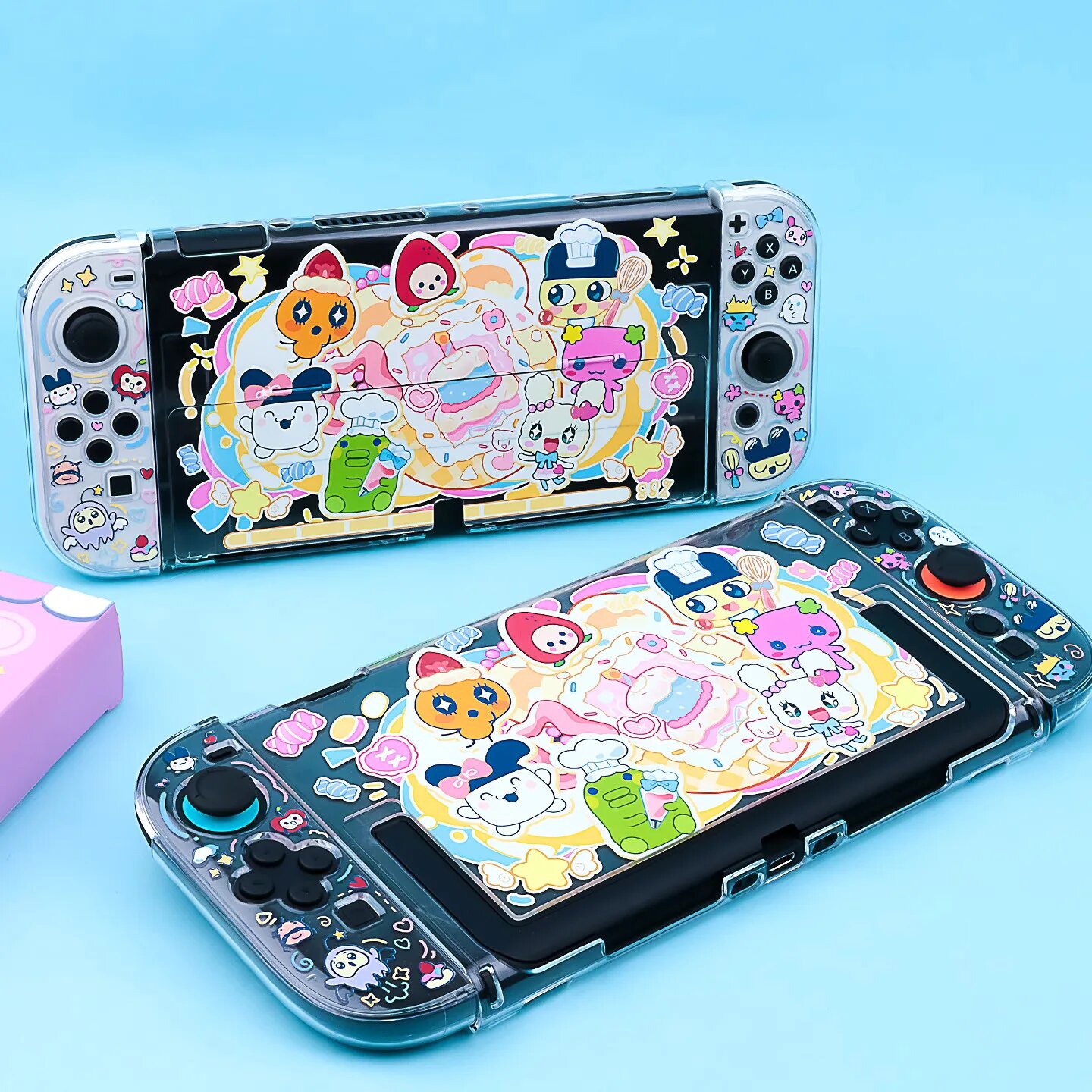 Чехол для Nintendo Switch 2, защитный чехол-накладка в стиле Tamagotchi Kawaii Anime, совместимый с док-станцией, для контроллеров JoyCon NS Switch 2 — фото 1