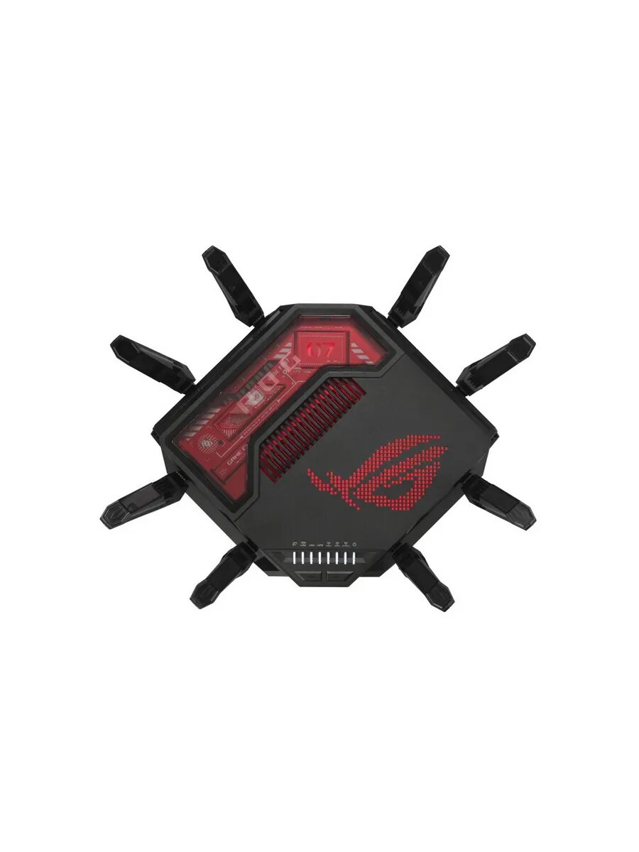 Роутер ASUS ROG Rapture GT-BE19000 черный, Wi-Fi 7, 2,4 ГГц/5 ГГц/6 ГГц, Mesh, 8 внешних антенн