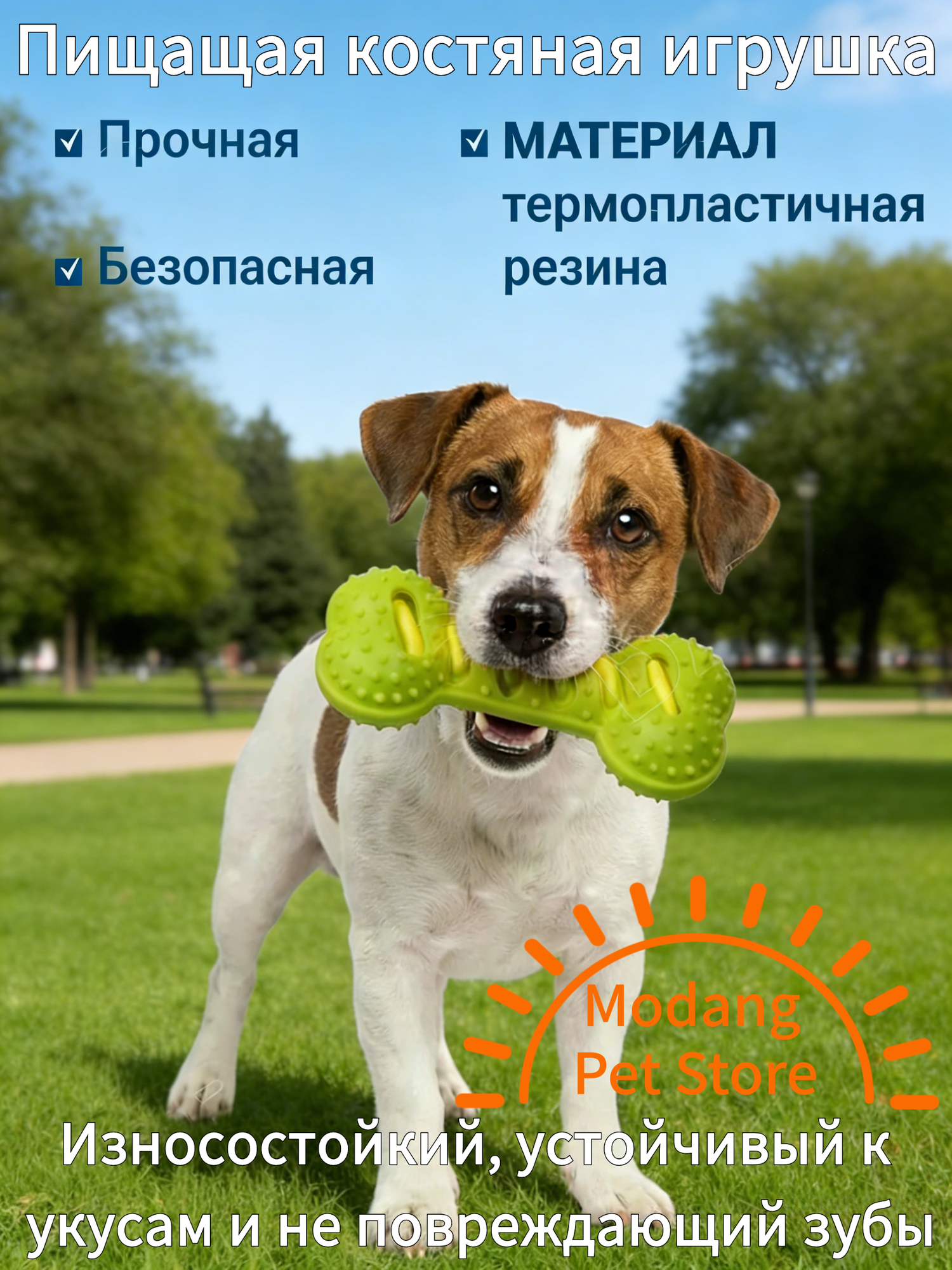 Игрушка-косточка для собак, прочная TPR, скрипит Костяные игрушки развлечение для питомца для здоровья зубов