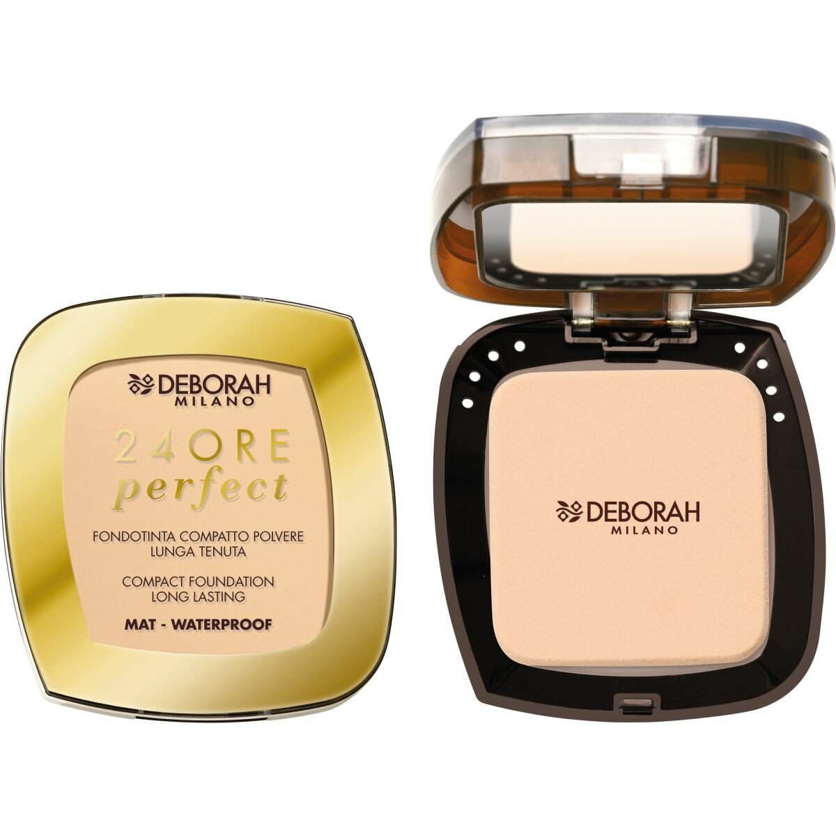 Deborah Milano Пудра-основа для лица Тон 01G Светло-бежевый 24ORE PERFECT COMPACT FOUNDATION тональная матирующая 9 г