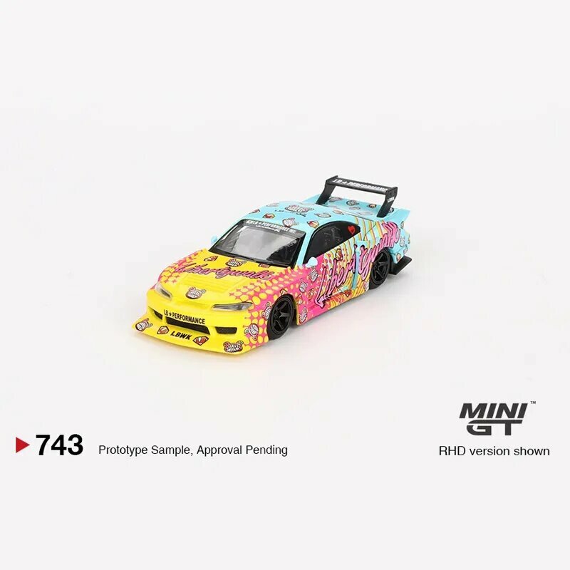Машинка TSM Mini GT 1/64 #743 Nissan LB-Super Silhouette S15 SILVIA LB KUMA Die-cast alloy Car Model Gift Toy