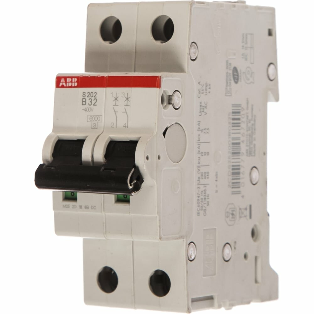 Автоматический выключатель ABB 2-полюсный S202 B32 2CDS252001R0325