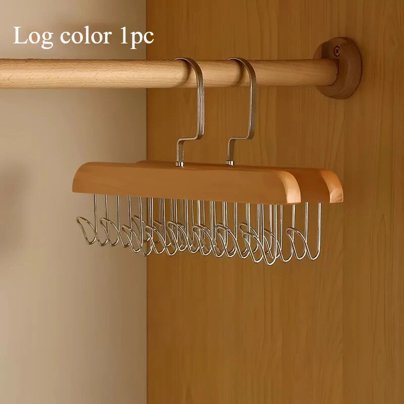Деревянная вешалка для ремней и аксессуаров Log color 1pc