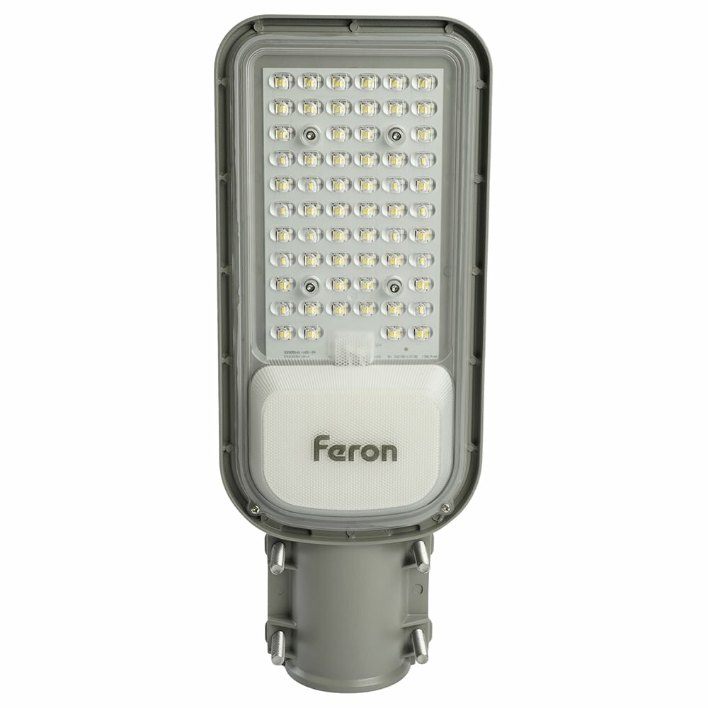 Уличный консольный светодиодный светильник FERON SP3040, 50W, 5000К, 6000Lm, серый, 41548
