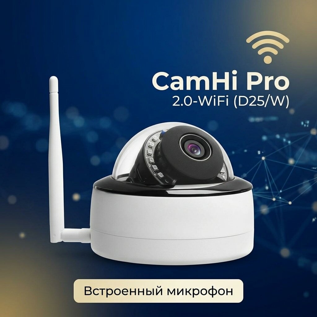Купольная 2mp Wi-Fi IP-камера - Cam-Hi Pro 2.0-WiFi (D25/W)