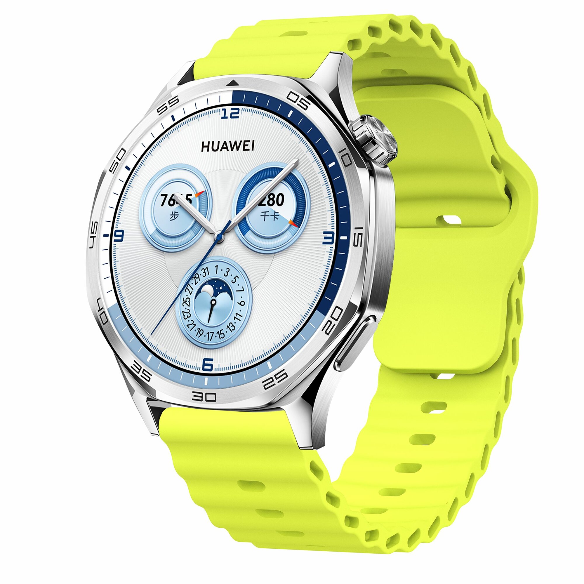 Силиконовый ремешок для 22мм смарт-часов Huawei Watch GT6/ GT5/ GT4 46 мм, GT6/ GT5 Pro 46 мм, с перфорацией волнообразной формы для вентиляции дизайн, модный спортивный стиль