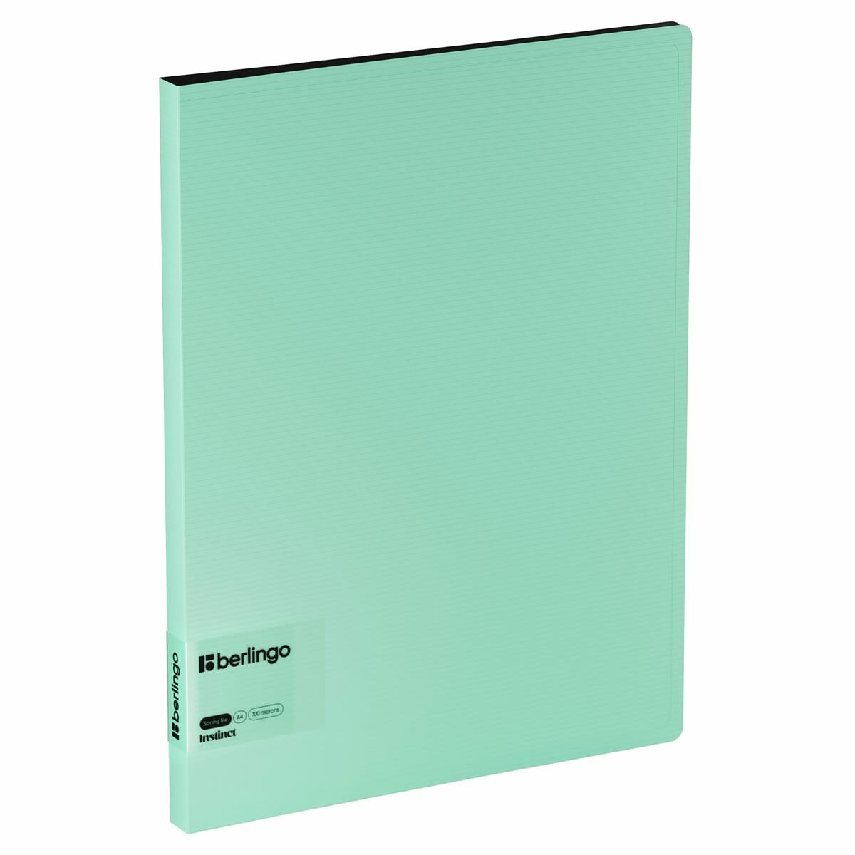 Папка-скоросшиватель с пружинным механизмом Berlingo Instinct (А4, 17мм, 700мкм, с внутр. карманом) мятный (FS4_17520)
