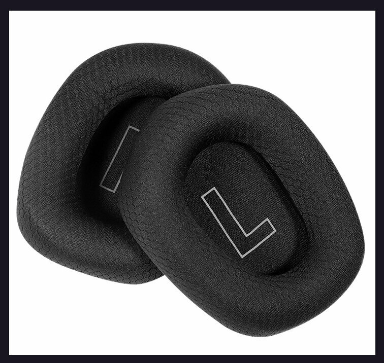 Амбушюры-подушки MyPads большие для наушников Logitech G733 черные из велюра