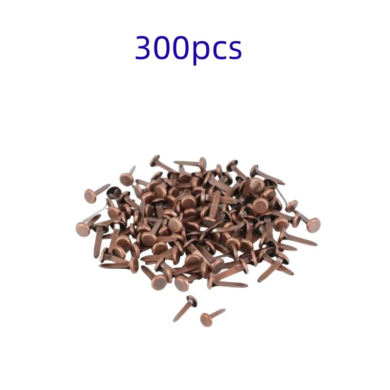 Круглые металлические кончики для скрапбукинга Коричневый, 7-300pcs