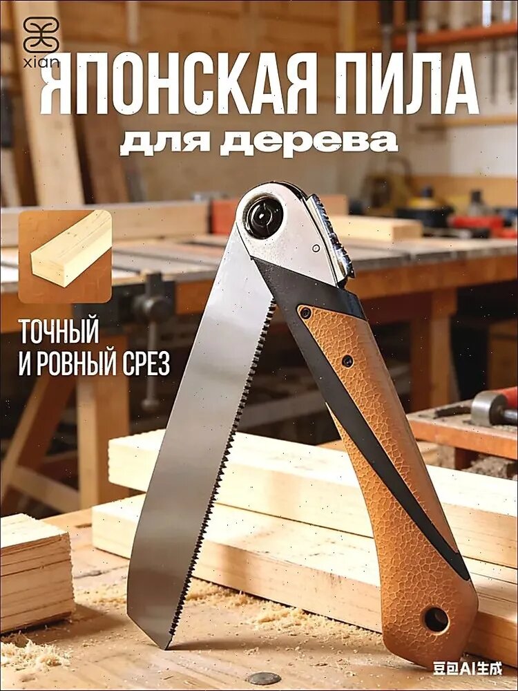 Японская складная пила ручная 210мм Складная садовая пила