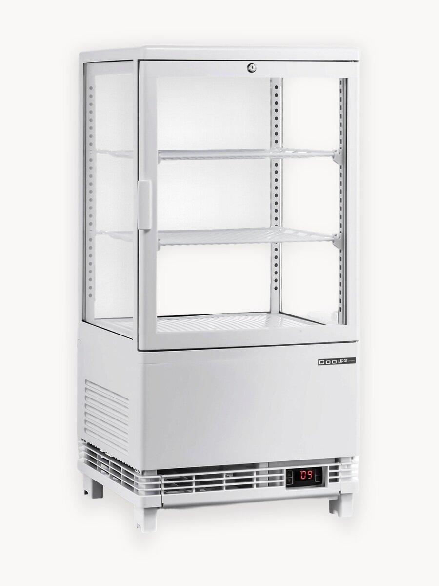 Витрина холодильная COOLEQ CW-58 WHITE, 58 л, 425x386x838 мм