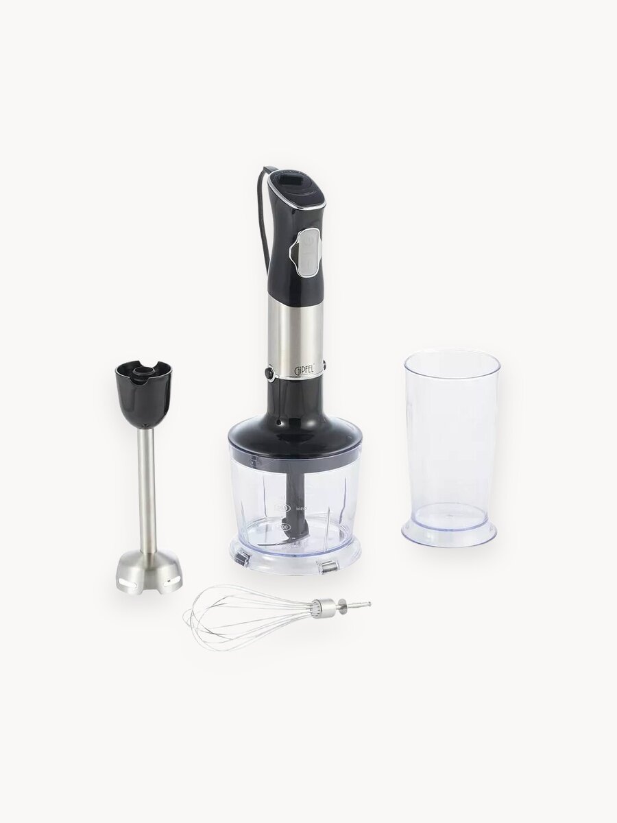 Погружной блендер Gipfel "Chef" 52392, 1000 Вт, 5 скоростей, черный