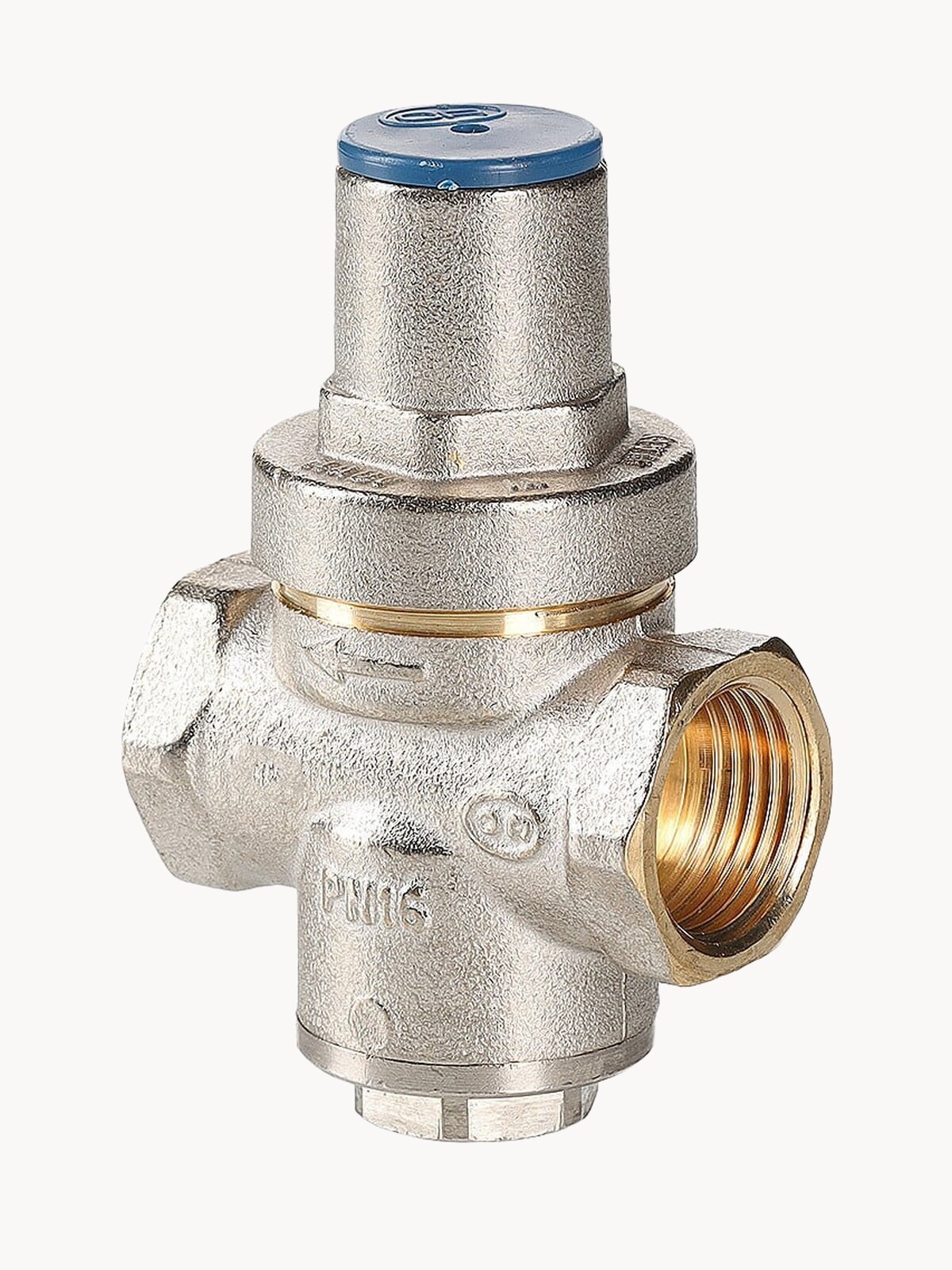 Редуктор давления поршневой Officine Rigamonti SABO PN16 1/2" от 1 до 5,5 бара, никель, OR.232. N.04