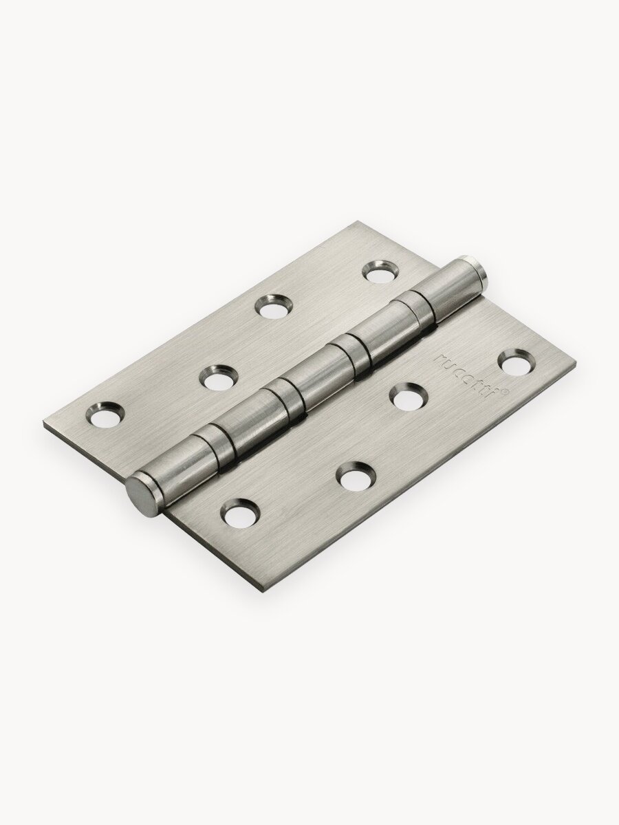 Петля дверная Rucetti универсальная RS 100X70X2.5-4BB SN матовый никель, металлическая врезная для межкомнатных дверей
