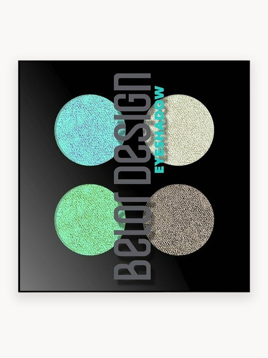 Belor Design Тени для век 4-х цветные Delicate тон 51 мятно-бирюзовые, 5,1 гр