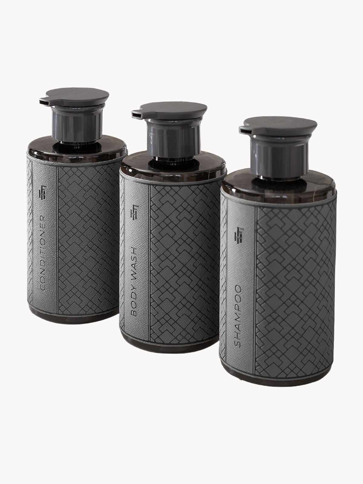 Дозатор для ванной, FlexHome, ФлексХоум, объем 460 мл, цвет Темно-серый