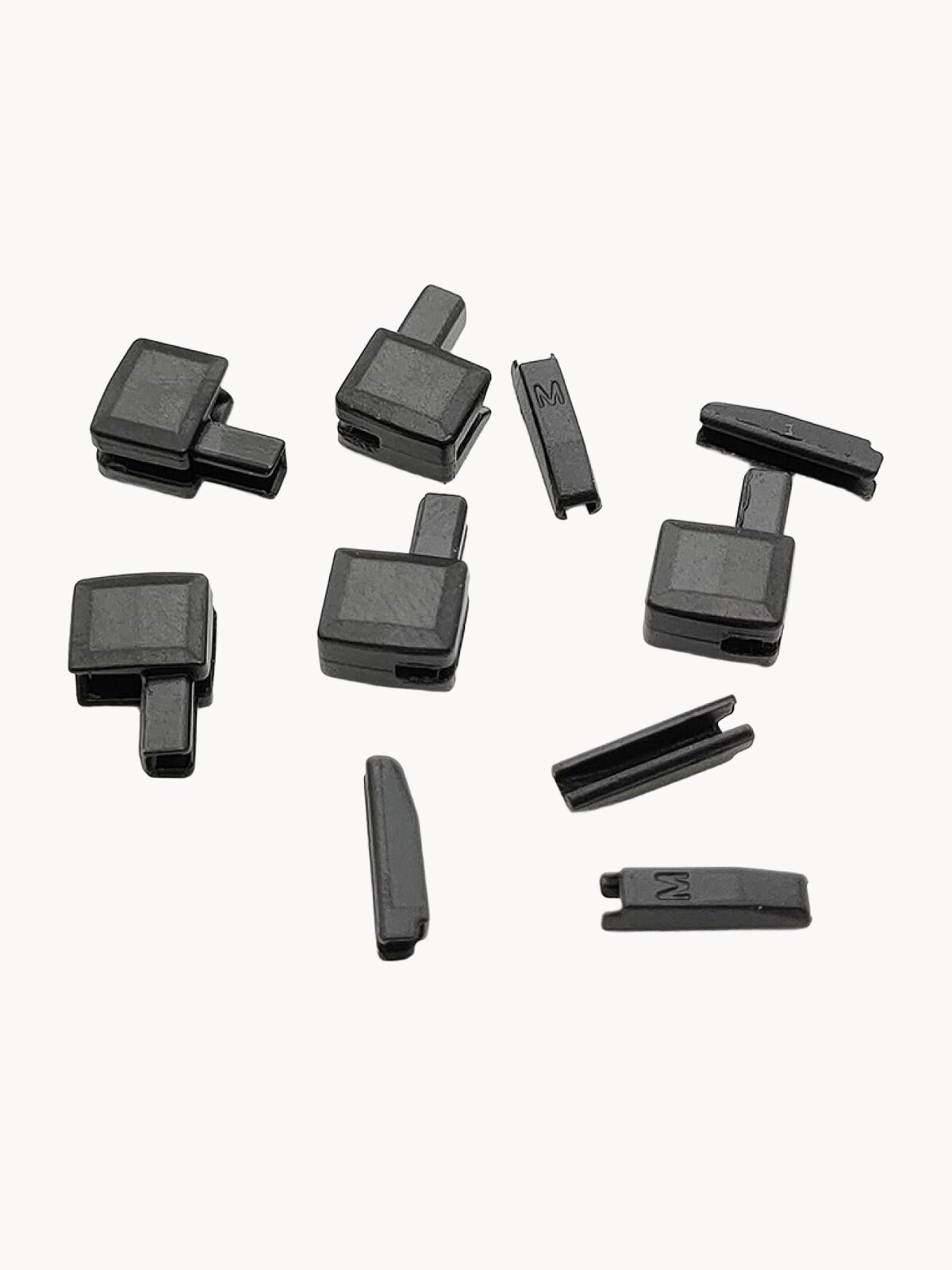 Комплект для ремонта молнии, нижний ограничитель, стоппер, размер 5, Черный