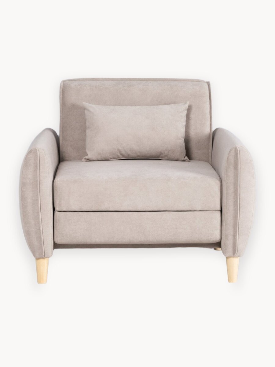 Кресло - кровать Ханна 04.05 Арт. ТК 535/1 Вивальди 4* (серо-сливочный)