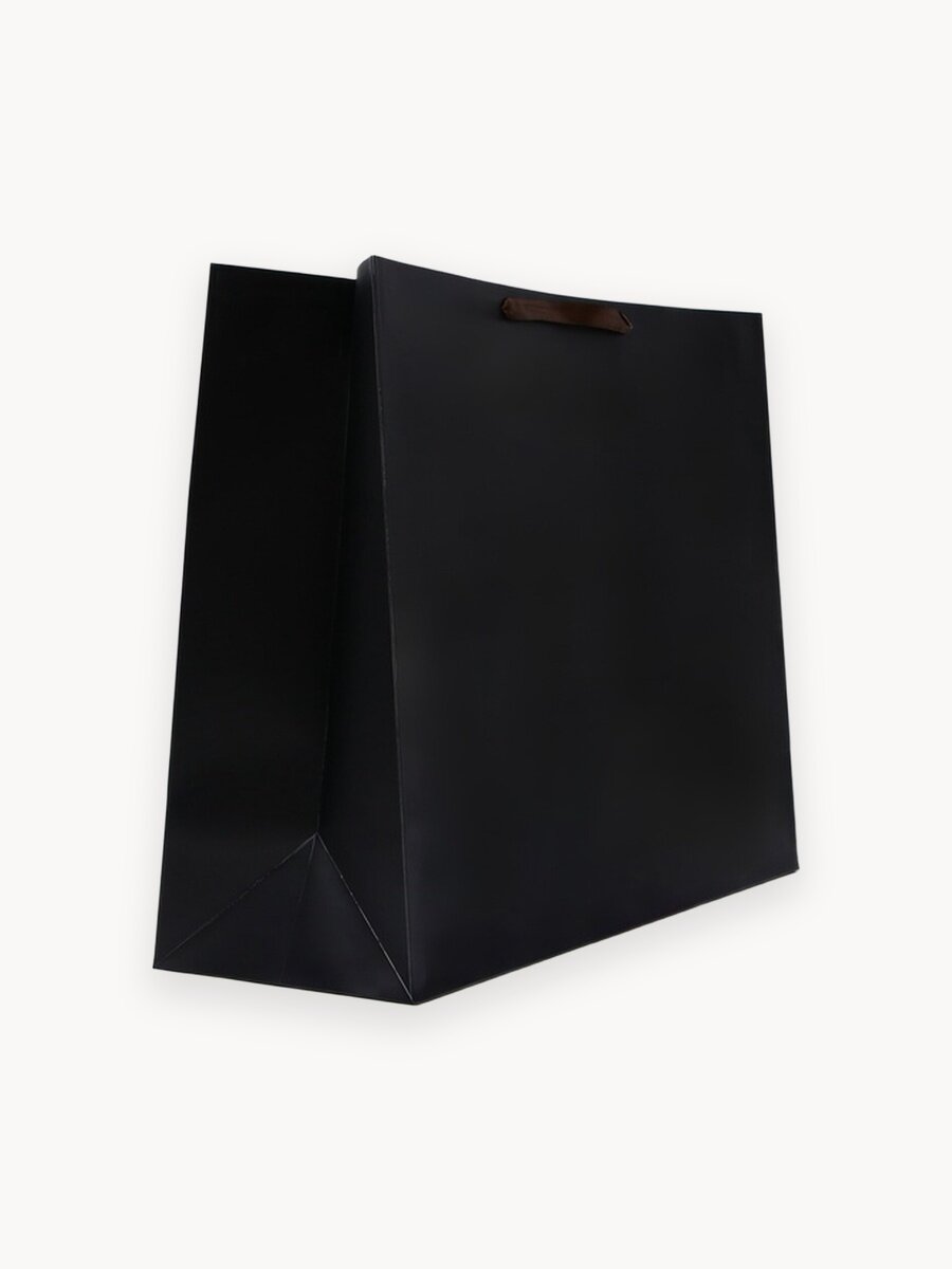 Подарочный пакет ламинированный горизонтальный «Черный», XXL 61×46×20 см