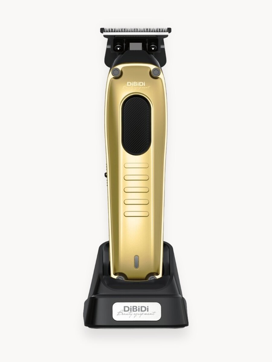 Профессиональный триммер для стрижки DiBiDi PRO POINT, 3 насадки, портативный время работы до 180 минут мужской, золотой