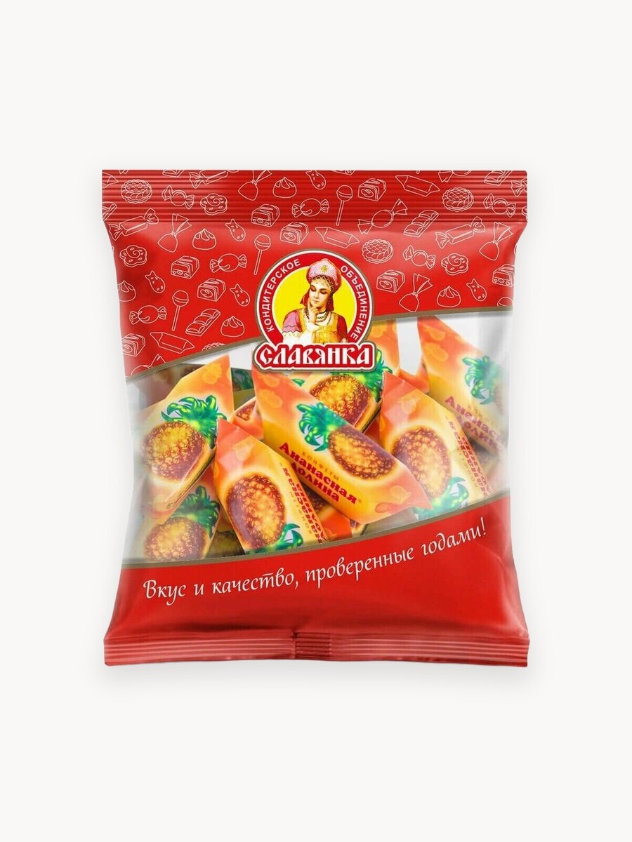 Конфеты вафельные Ананасная долина Славянка 1 кг