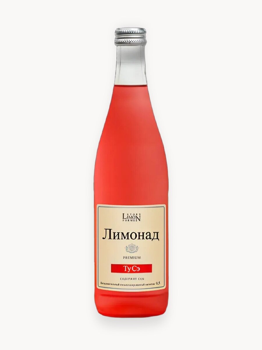 Лимонад Limon Story Ту Сэ, сильногазированный, стеклянная бутылка, 0,5л, 4шт