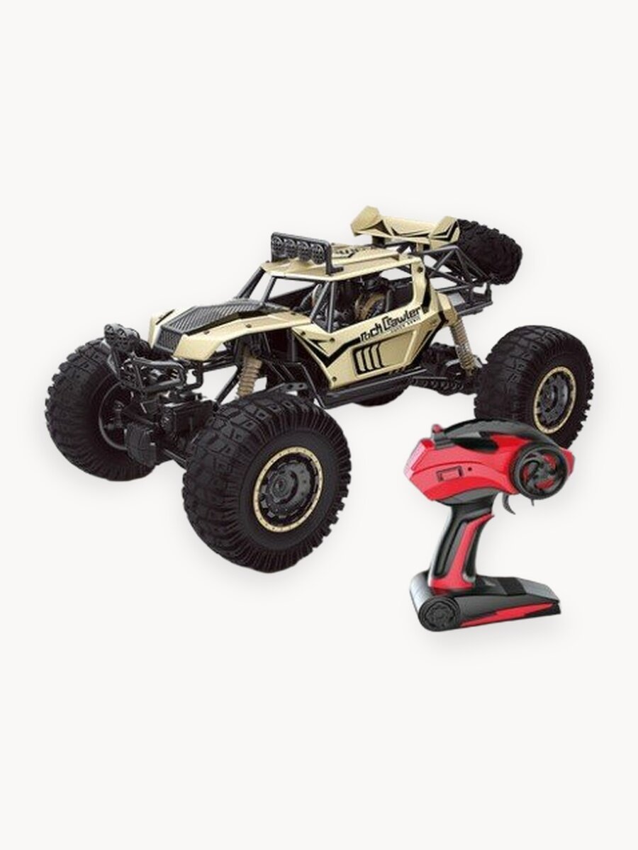 Огромный внедорожник 50см 4 WD на пульте ДУ (радиоуправляемая машинка, полный привод) - золотой