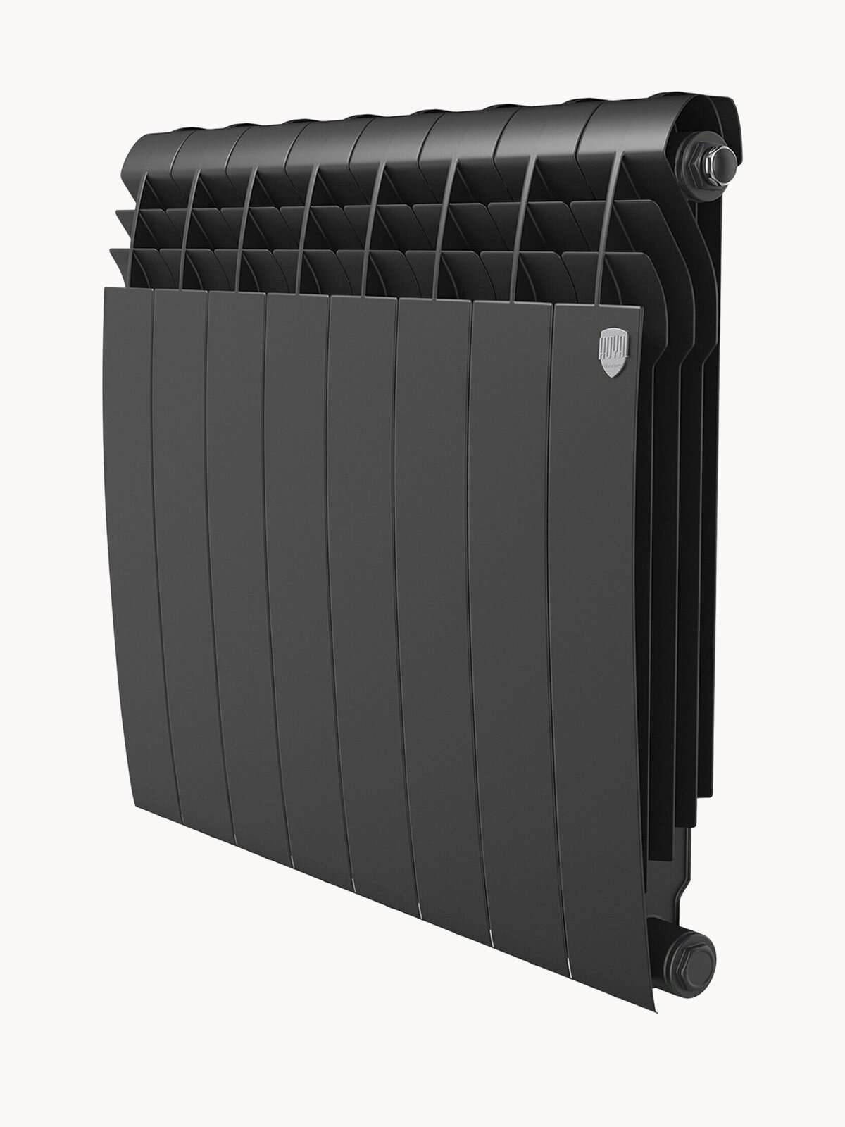 Радиатор биметаллический Royal Thermo BiLiner 500 /Noir Sable - 8 секц, боковое подключение