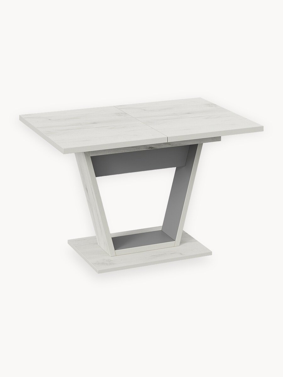 Стол кухонный раздвижной "Гавана" (Дуб крафт белый/Серый графит)