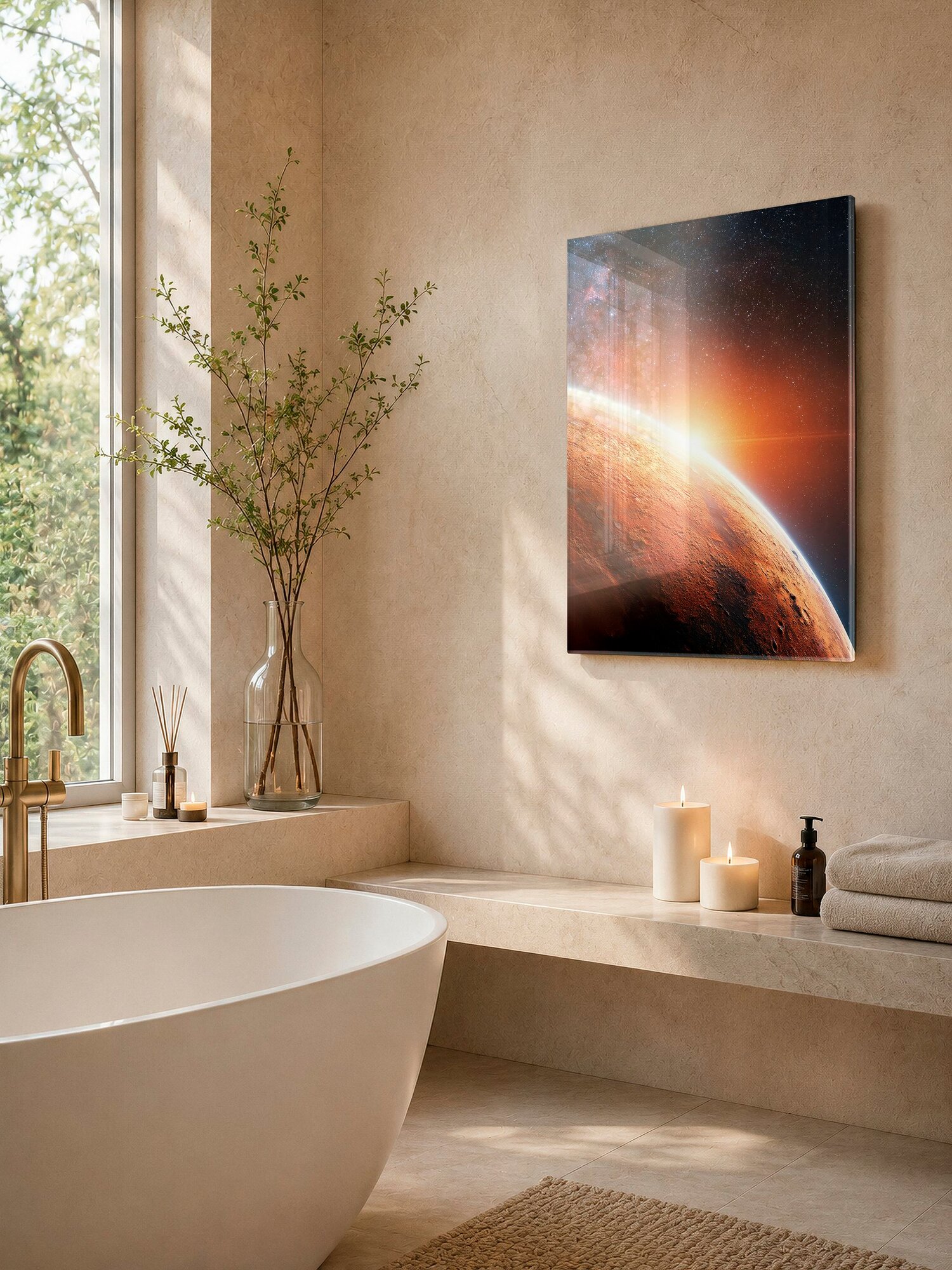 Картина интерьерная Postermarket Земля " на стекле, 50 x 70 см.