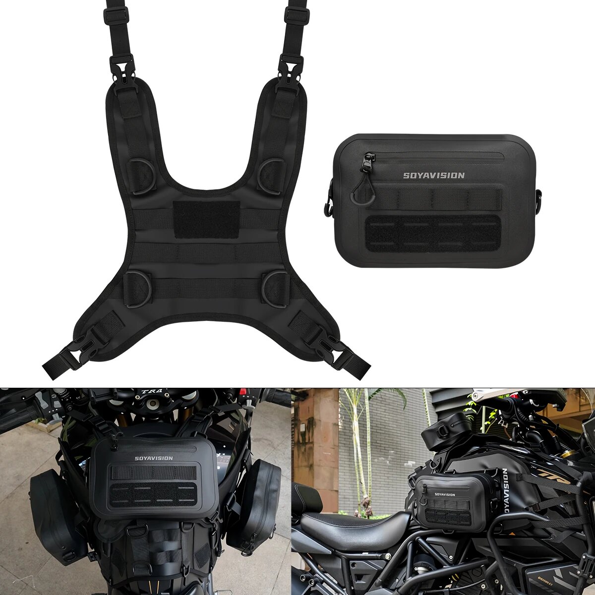Универсальная База Для Крепления Сумки На Бак Мотоцикла 1pc Base-1pc Bag