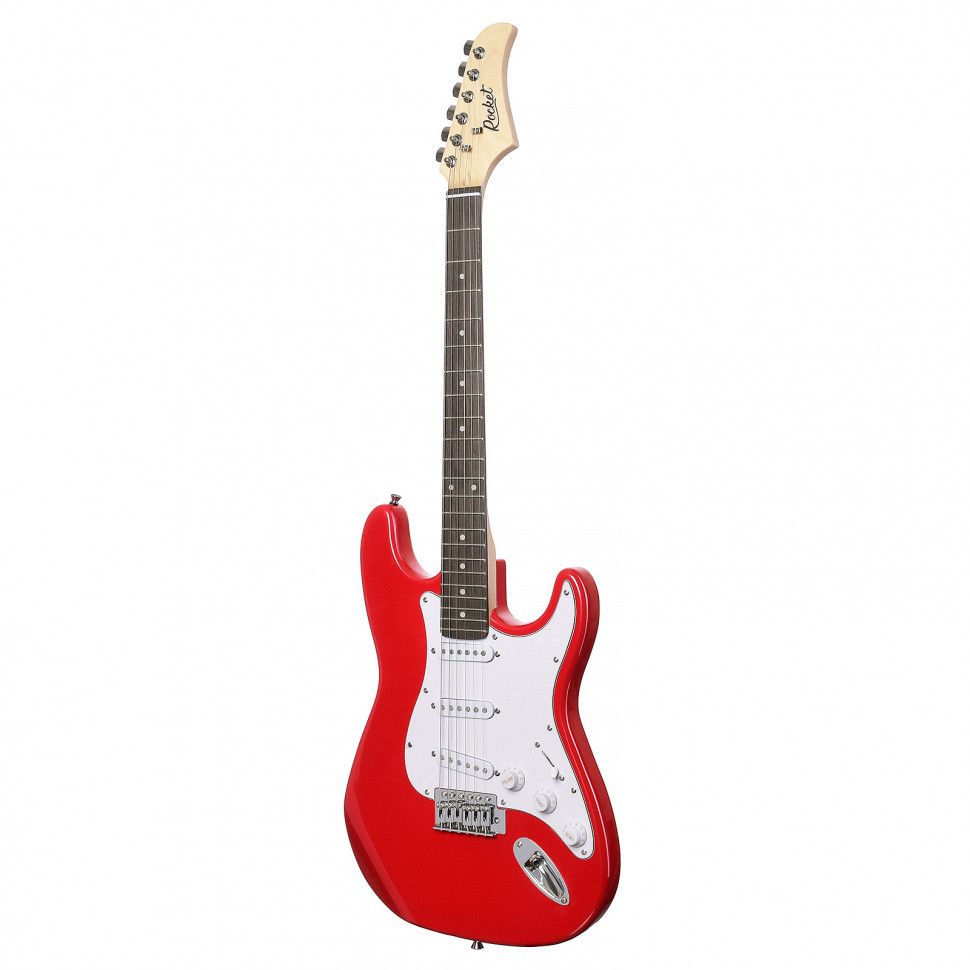 Электрогитара ROCKET PACK-1 RD Stratocaster в комплекте комбоусилитель ROCKET GA-10, медиатор, шнур, ремень, чехол, струны, тюнер, цвет красный