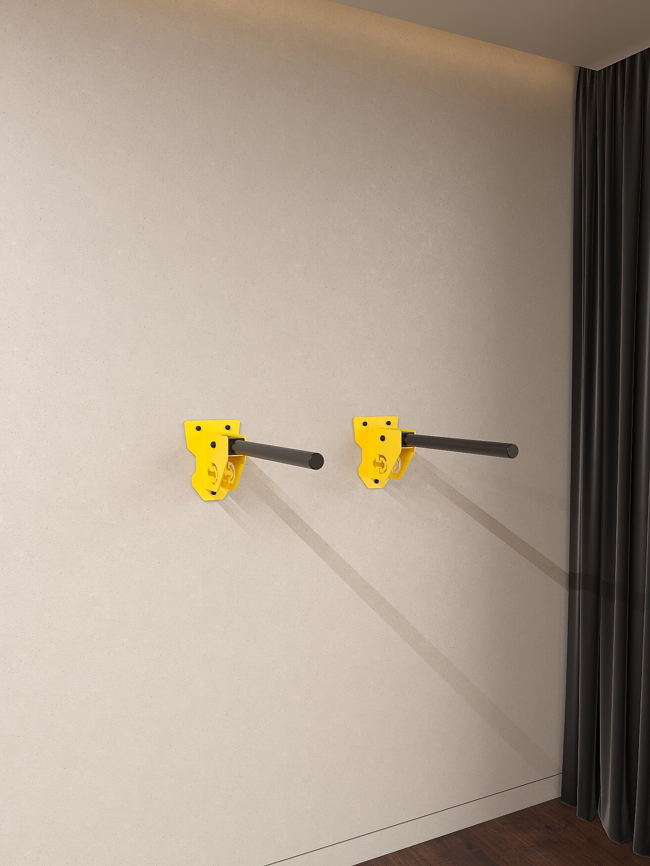 Брусья для отжиманий настенные складные Domsen Ds40 YELLOW