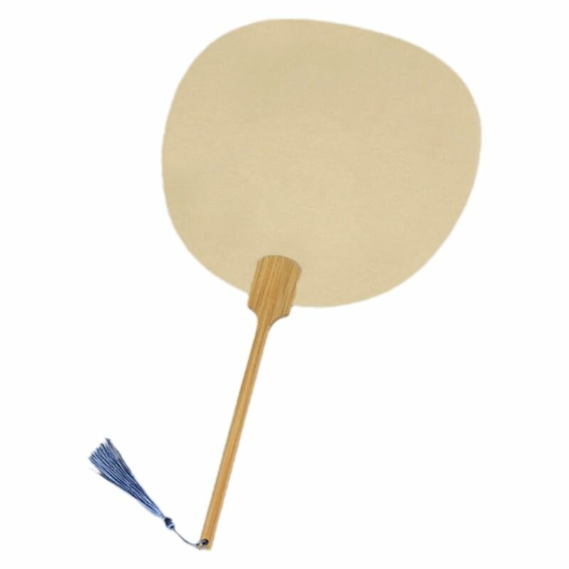 Круглый веер из рисовой бумаги для китайской живописи и каллиграфии, - старинное яблоко