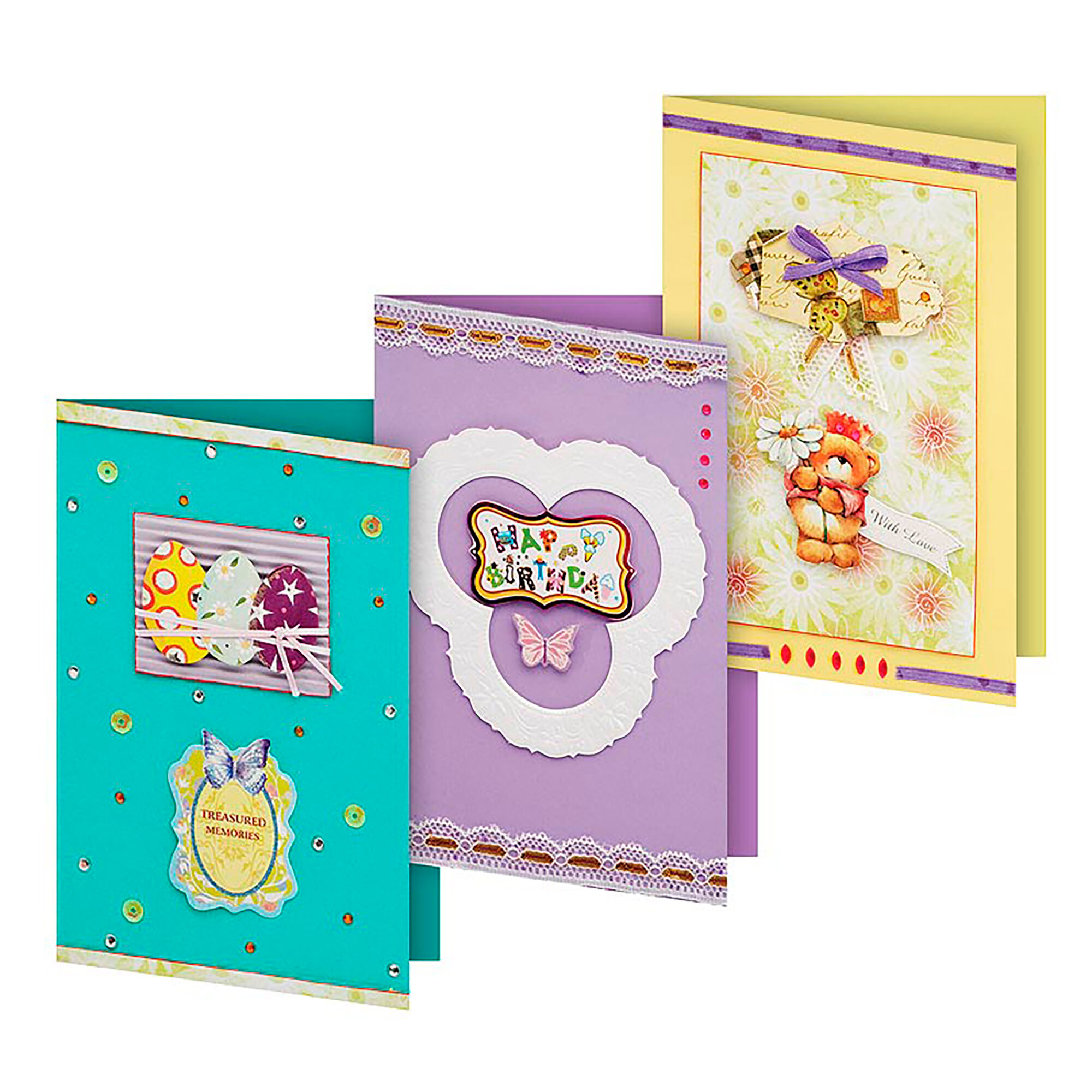 Белоснежка 102-SB Набор для создания 3-х открыток "Сувенир" Заготовки / Скрапбукинг / Для хобби и рукоделия