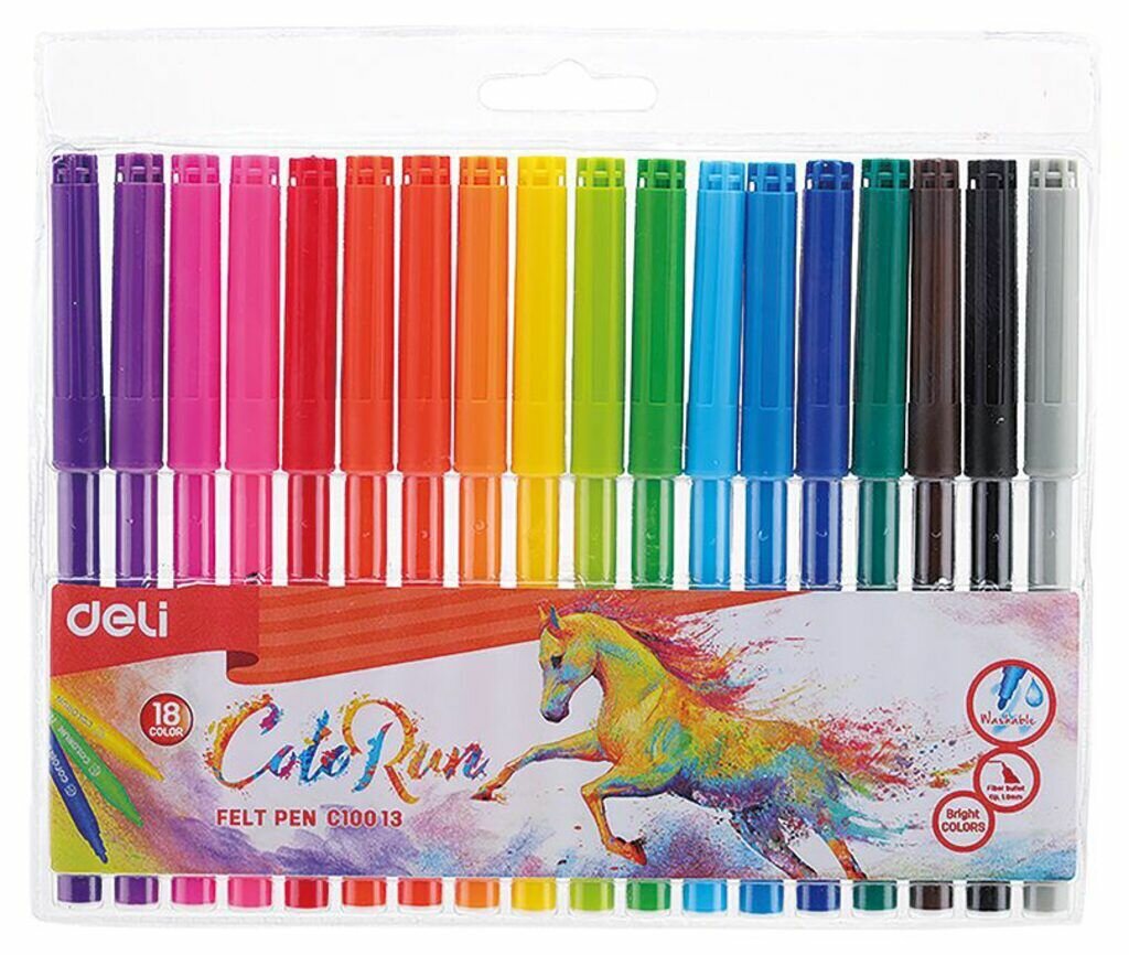 Фломастеры 18цв "Deli. ColoRun ", блистер