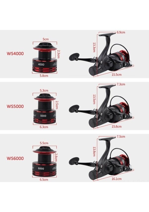 Легкая алюминиевая, высокопрочная рыболовная катушка с двойным сливом