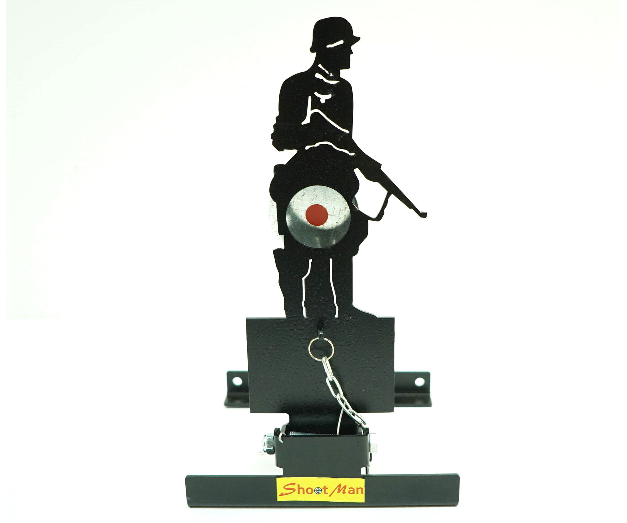 Мишень Shoot Man "Солдат" Ф3, фигурная, подъемная, металл, 3 мм, черный