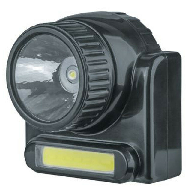 Фонарь налобный светодиодный NAVIGATOR 1COB 3Вт+1LED черный