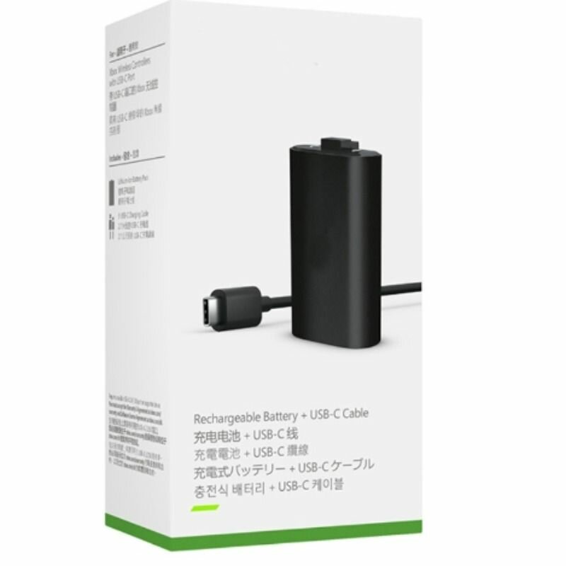 Microsoft Аккумулятор с кабелем зарядки USB Type-C для геймпада Xbox Series S/Series X/One, черный